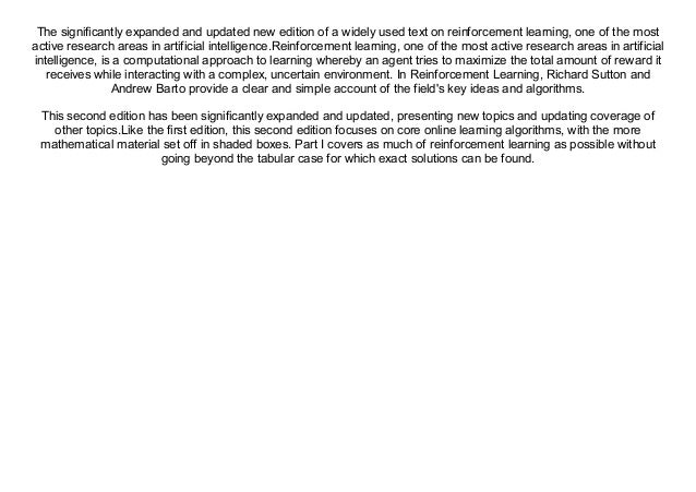 [doc] Reinforcement Learning An Introduction Adaptive Computation And