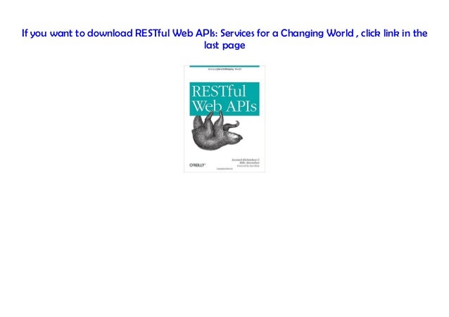 [Doc] RESTful Web APIs: Services for a Changing World