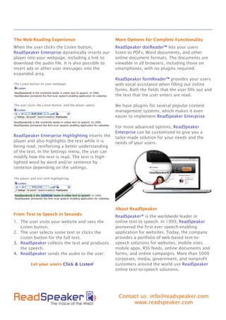 ReadSpeaker Enterprise | PDF