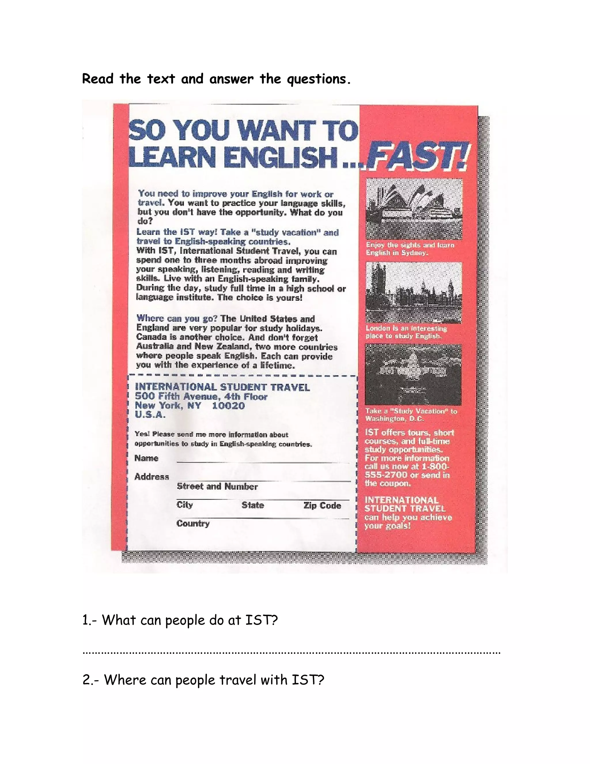 Read the text and answer the questions | DOC