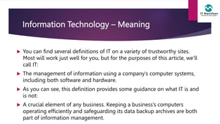 Read This Article Before You Join an IT Institute.pptx | Secondary ...
