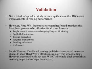 Read well presentation | PPTX | Primary Education | Education