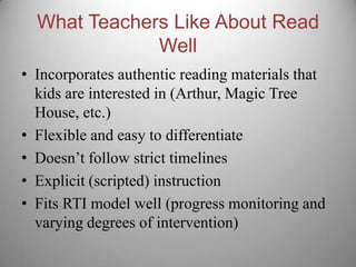 Read well presentation | PPTX | Primary Education | Education