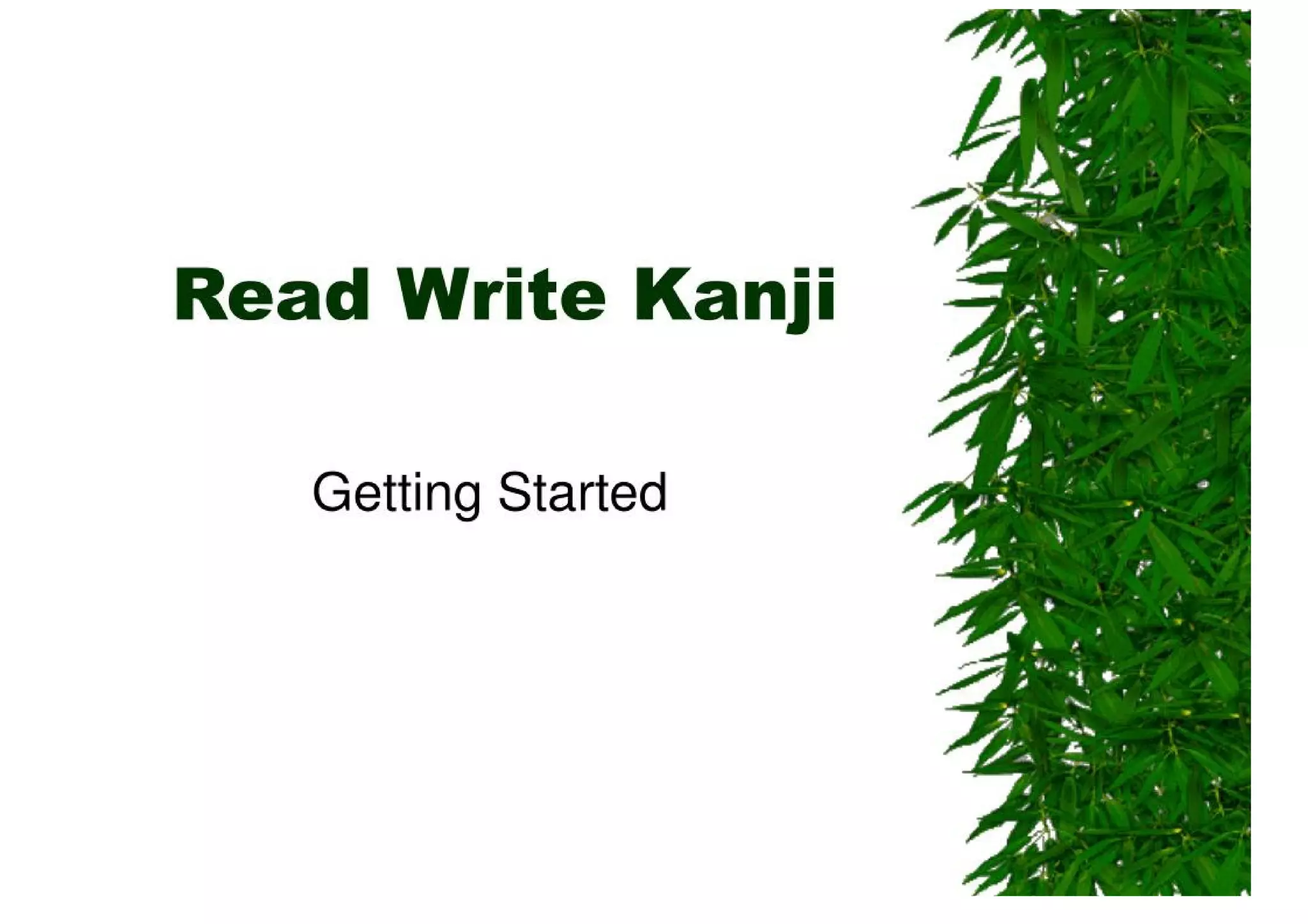 Read Write Kanji | PDF