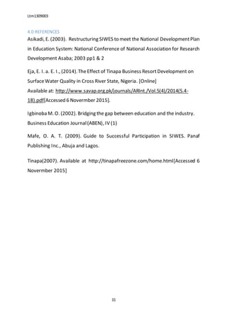 Sample of SIWES REPORT | DOCX