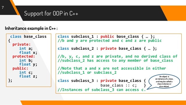 Support For Object Oriented Programming Oop In C