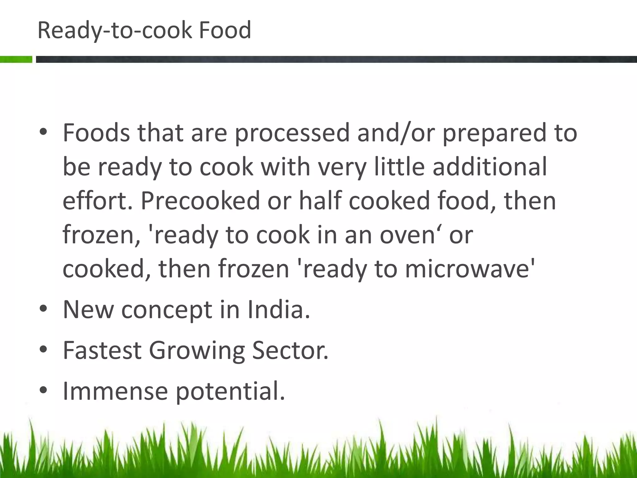 Ready to-cook Food Scenario | PPTX