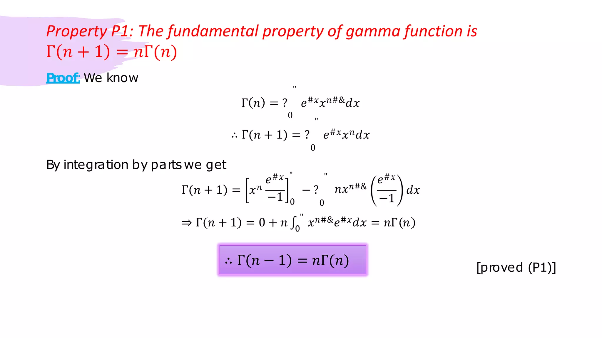 Gamma function | PPTX