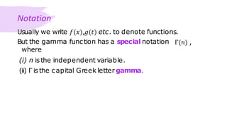 Gamma function | PPTX
