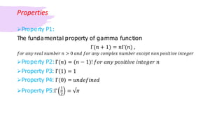 Gamma function | PPTX