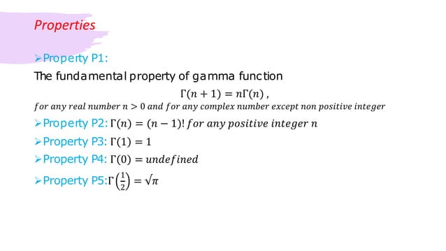 Gamma Function Ppt