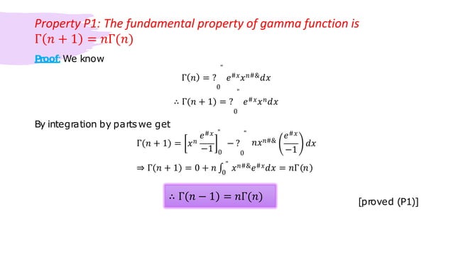 Gamma function | PPTX