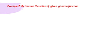 Gamma function | PPTX
