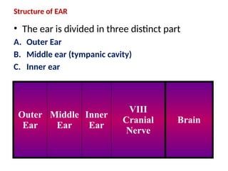 Anatomy & Physiology of EAR and Physiology of Hearing | PPTX