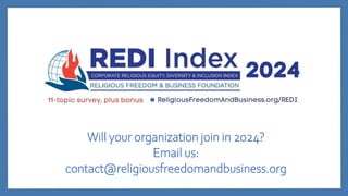 Are you Ready for the 2024 REDI Index? Learn more! | PPT