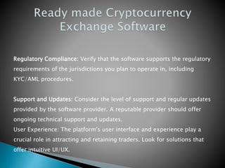 Expert Cryptocurrency Exchange Development | PPT