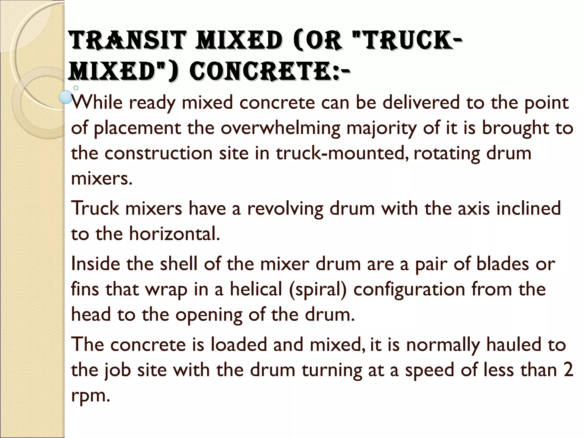 Ready mix concrete | PPT