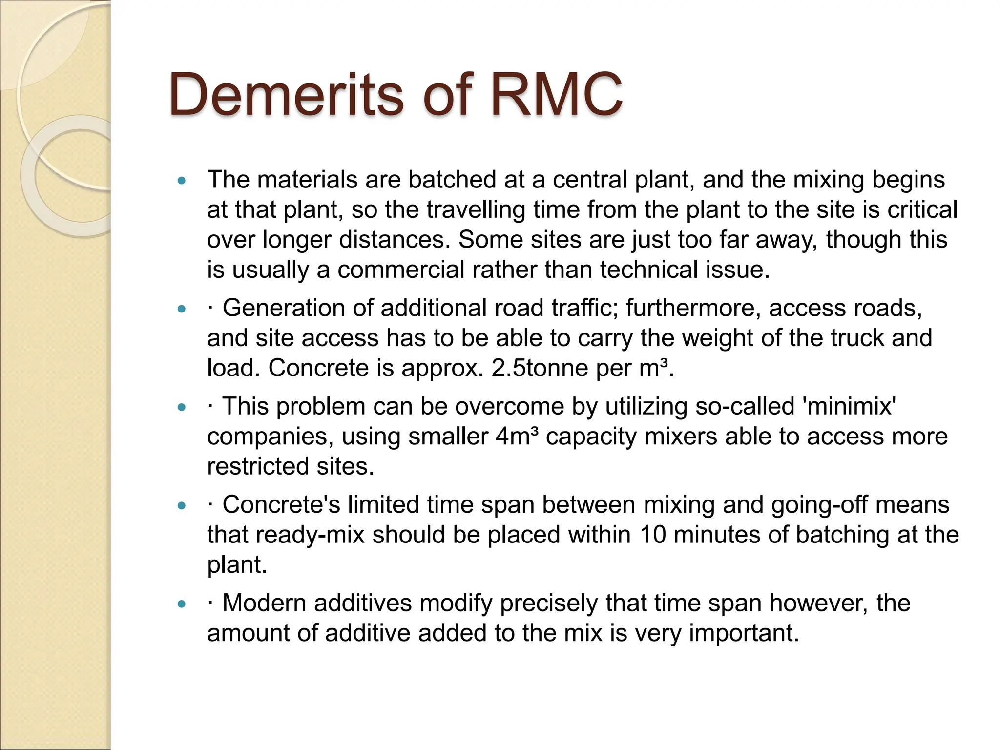 readymixconcrete presentation on ready mix concretre and types of rmc ...