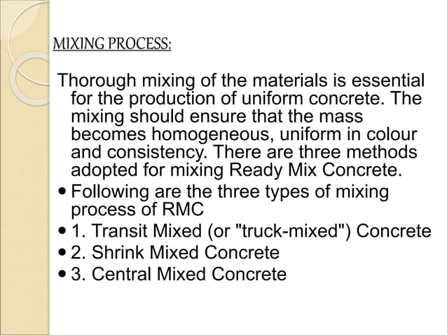 readymixconcrete presentation on ready mix concretre and types of rmc ...