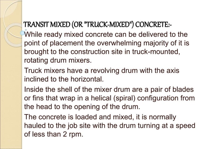 readymixconcrete presentation on ready mix concretre and types of rmc ...