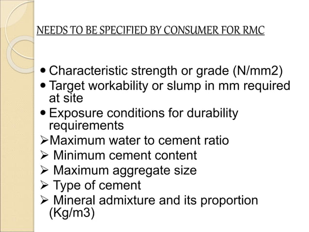 readymixconcrete presentation on ready mix concretre and types of rmc ...