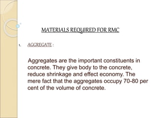 readymixconcrete presentation on ready mix concretre and types of rmc ...