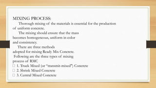 Ready mix concrete | PPT