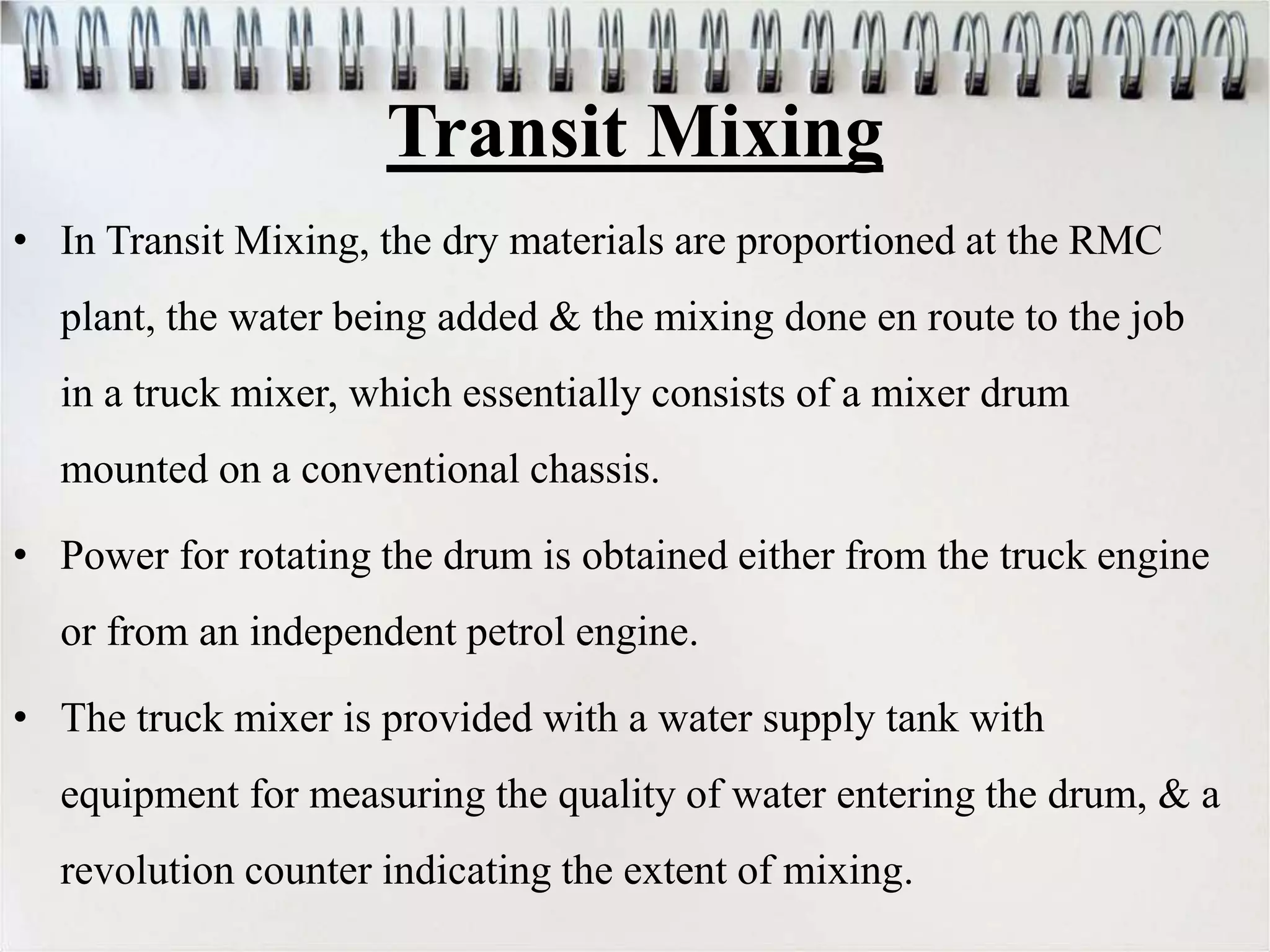 Ready mix concrete | PPTX