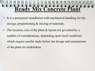 Ready mix concrete | PPTX