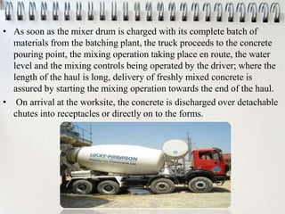 Ready mix concrete | PPTX