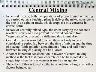 Ready mix concrete | PPTX