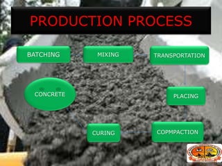 Presentation on Ready mix concrete production process | PPT