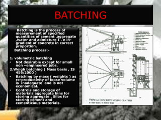 Presentation on Ready mix concrete production process | PPT