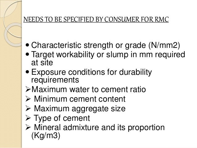 Ready mix concrete project ppt