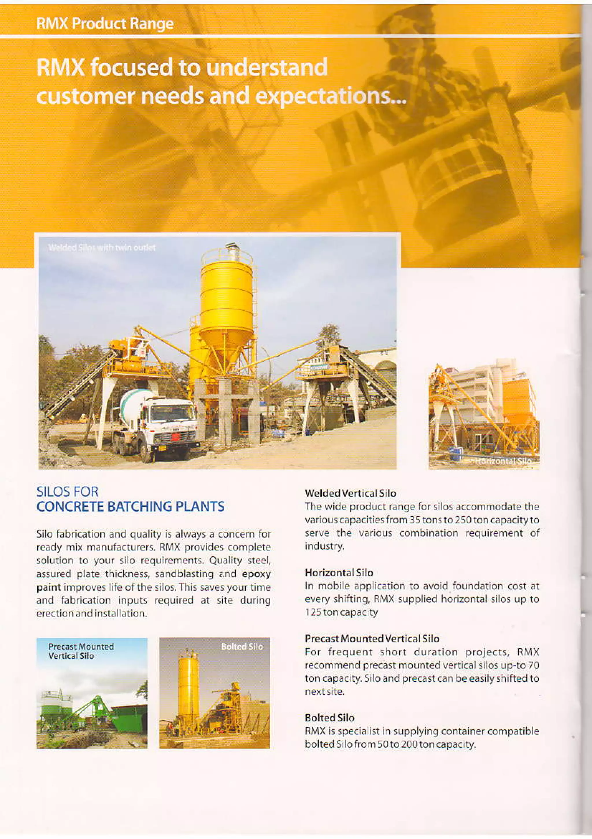 Ready Mix Construction Machinery Pvt. Ltd., Pune, Silo Products | PDF