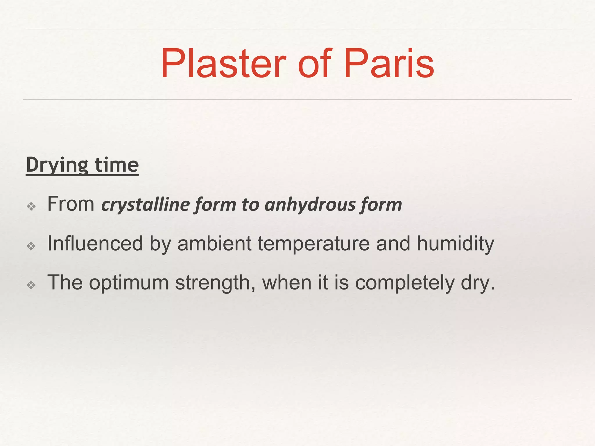 Plaster of paris in orthopaedics | PPSX