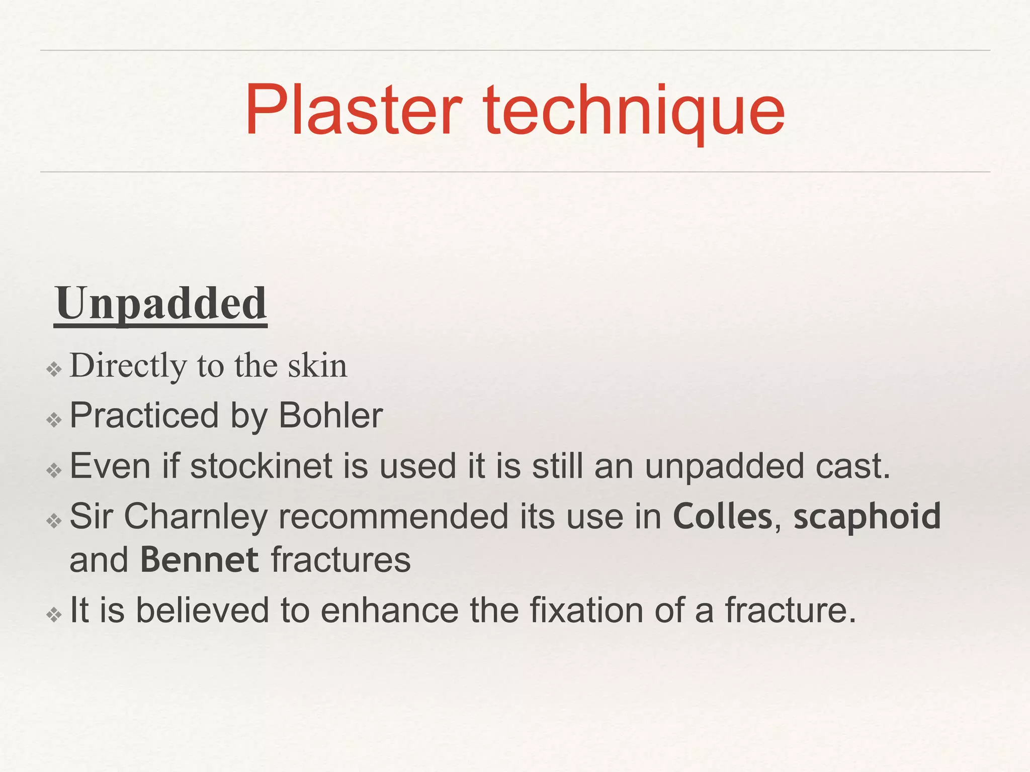 Plaster of paris in orthopaedics | PPSX
