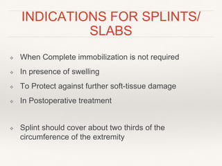 Plaster of paris in orthopaedics | PPSX
