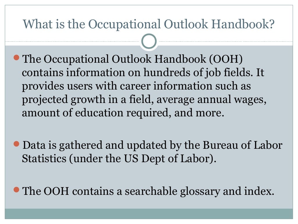 Occupational Outlook Handbook Occupational Outlook Handbook