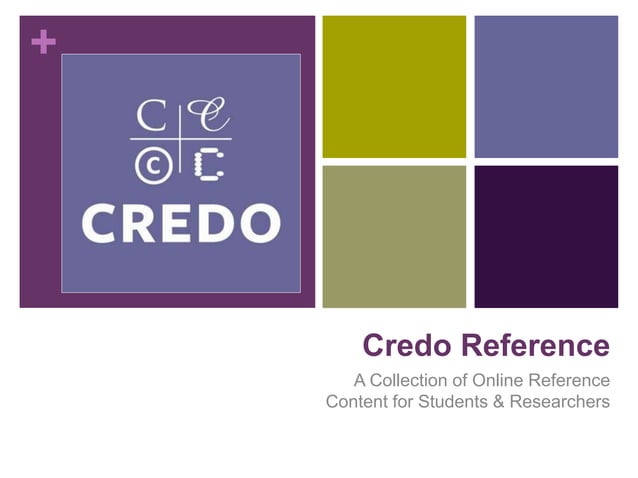 Credo Reference - Ready Reference Presentation | PPT