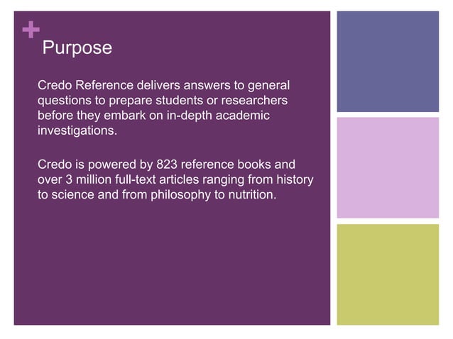 Credo Reference - Ready Reference Presentation | PPT
