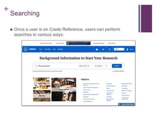 Credo Reference Ready Reference Presentation Pptx