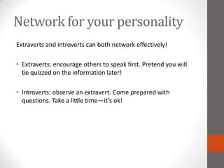 Networking/Job Market/Salary Negotiations | PPTX