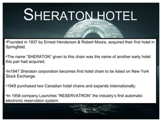 HISTORY OF INTERNATIONAL HOTELS | PPT