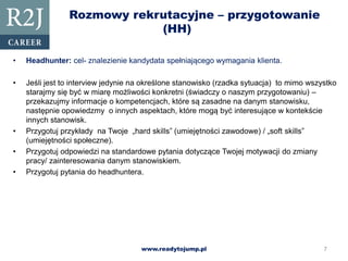 R2J_przydatne informacje do interview | PDF | Career Planning | Careers