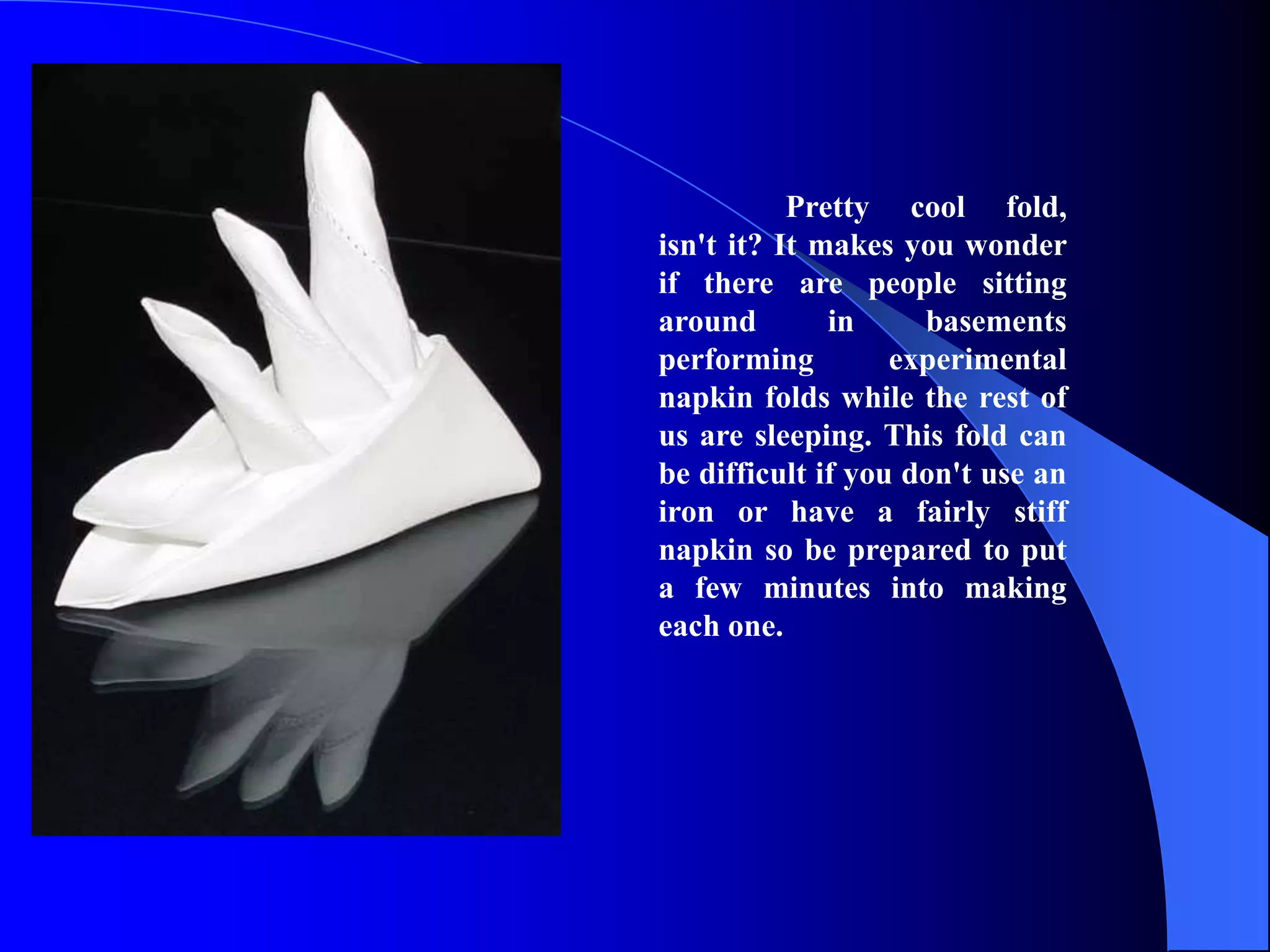 Table Napkin Folding | PPTX