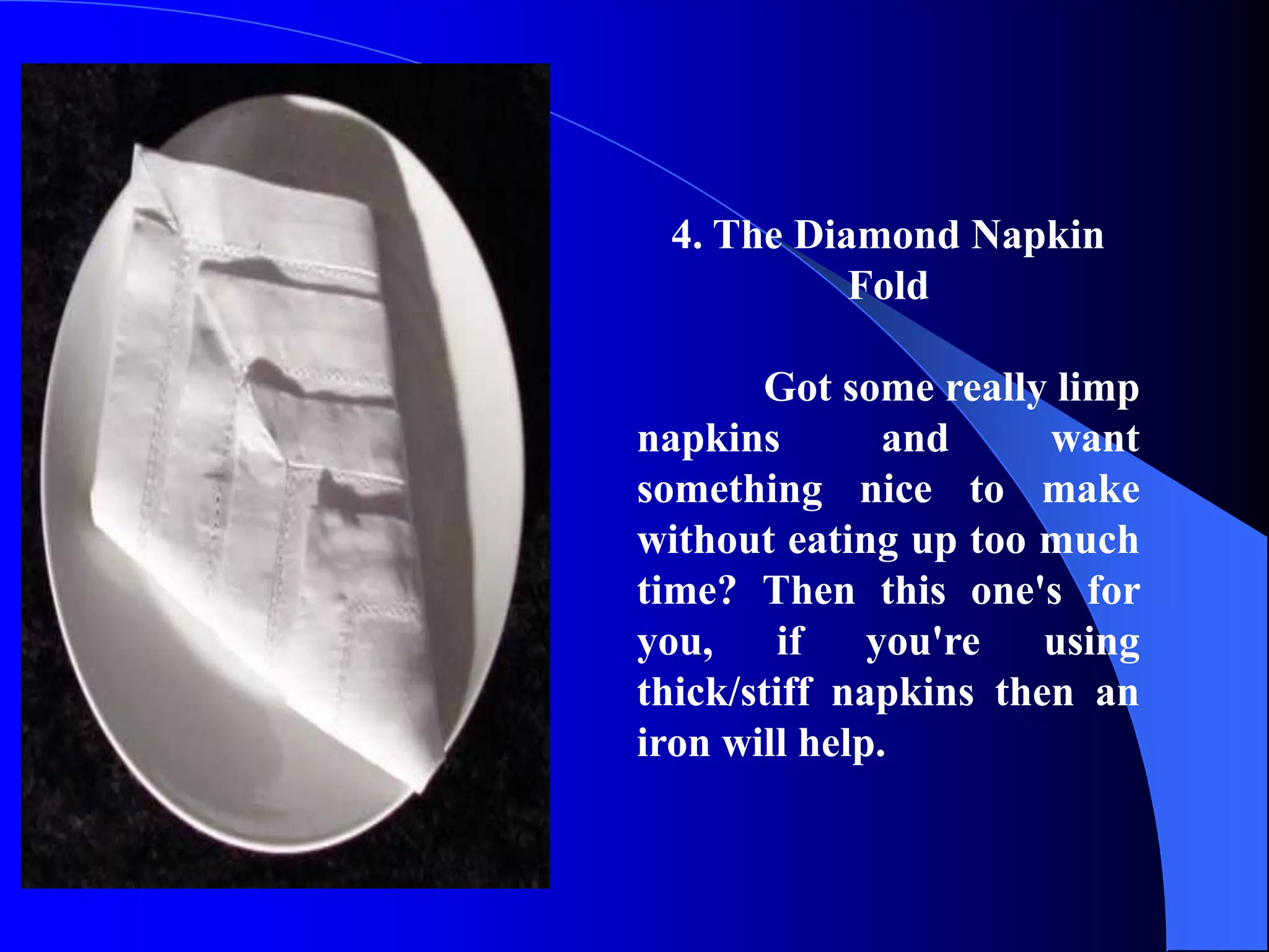 Table Napkin Folding | PPTX