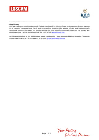 Ready to roar lion and loscam | PDF | Logistics | Business