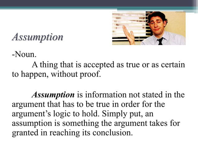 Identifying Assumptions | PPT
