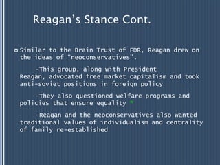 Reagan and Bush politics | PPTX